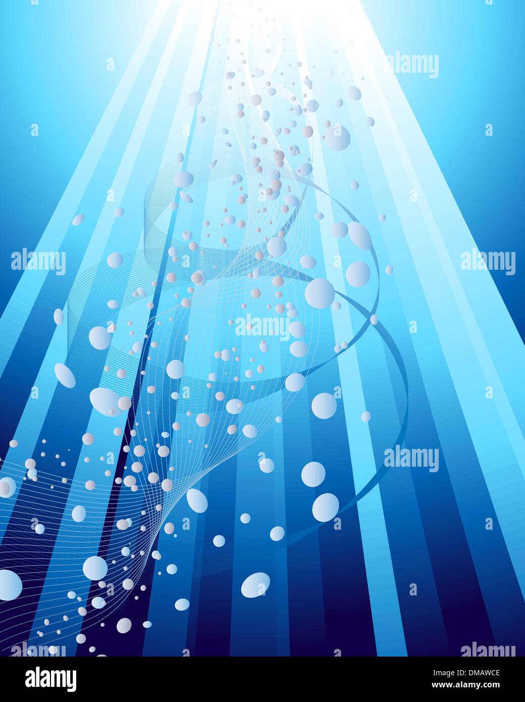 Dark marine underwater background Stock Vector Images - Alamy