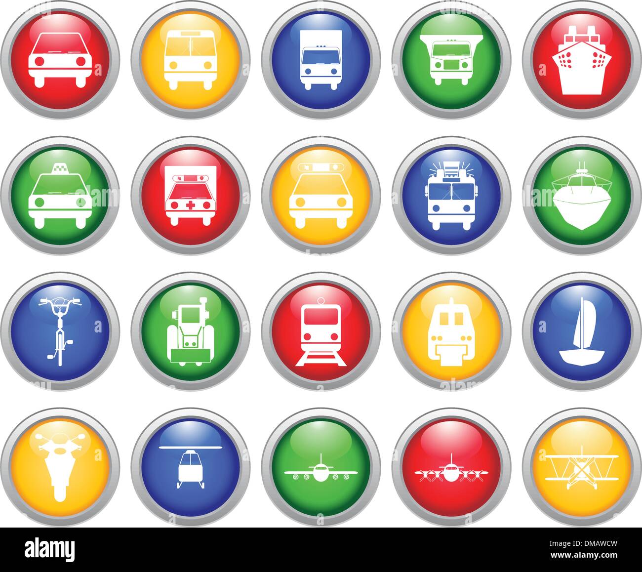 transportation icons set Stock Vector Image & Art - Alamy