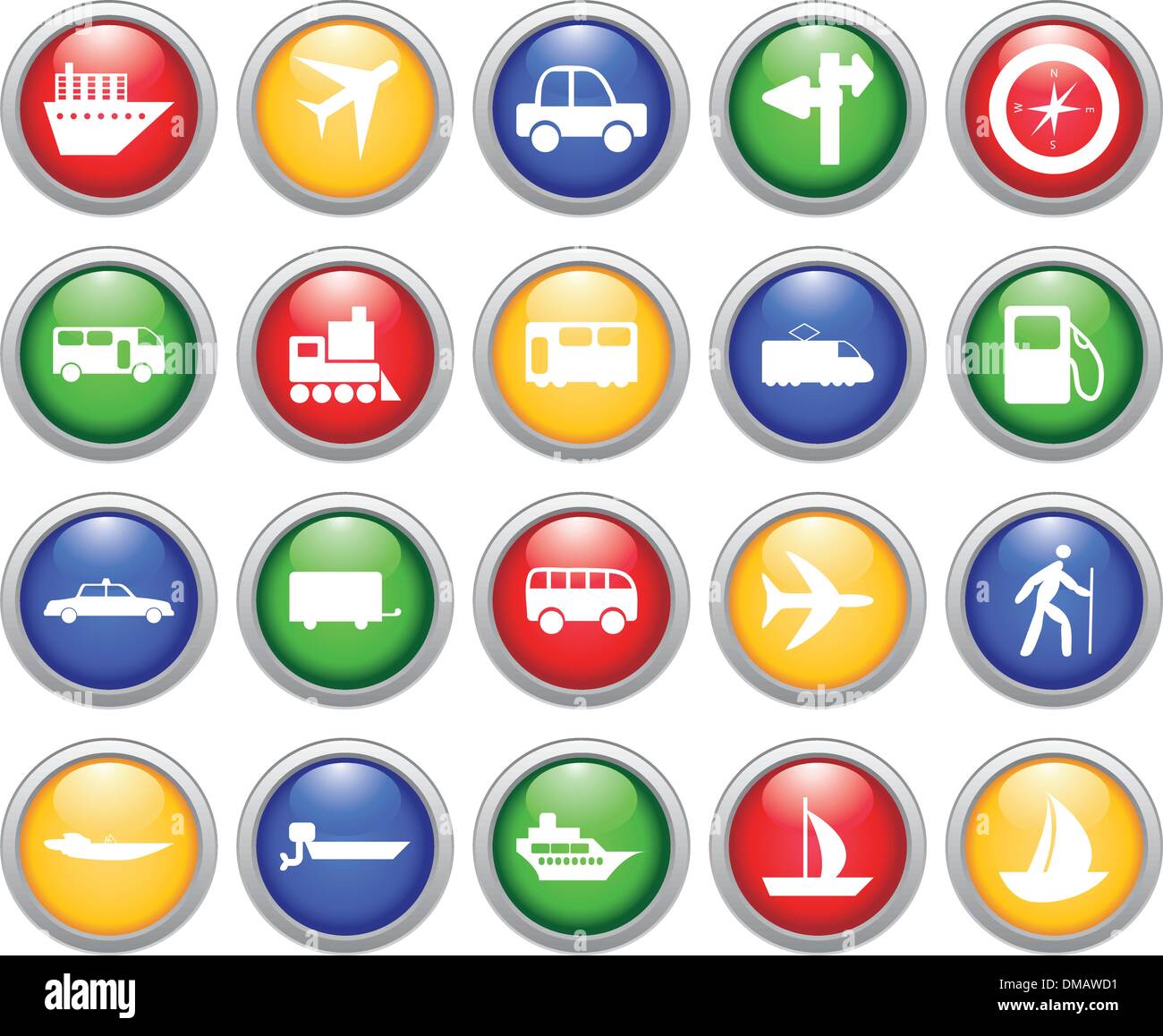 transportation icons set Stock Vector Image & Art - Alamy
