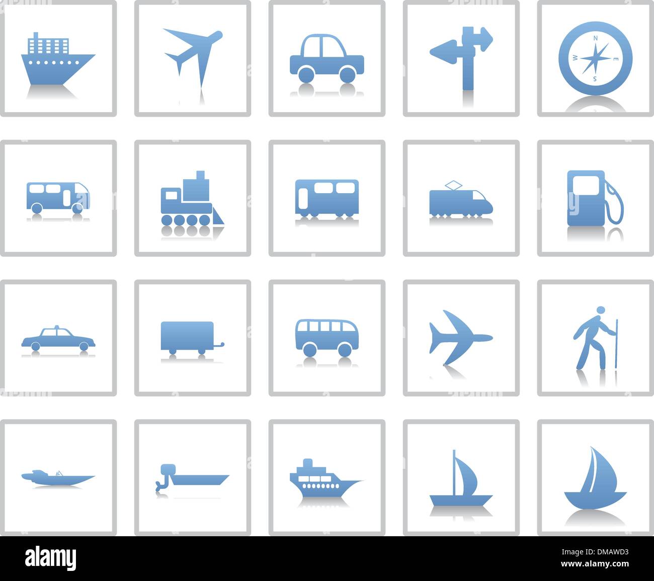 transportation icons set Stock Vector Image & Art - Alamy