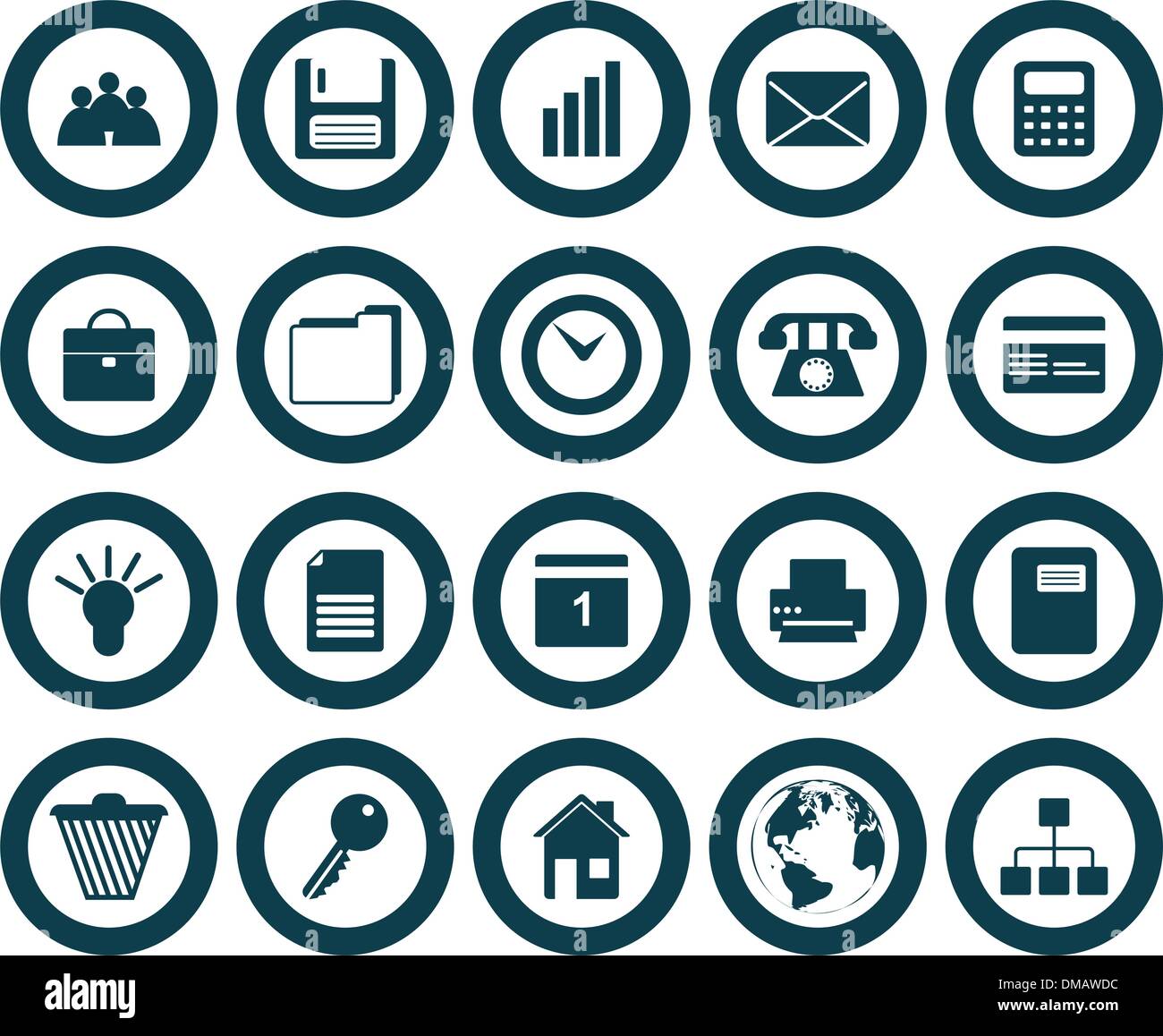business and office icons set Stock Vector Image & Art - Alamy