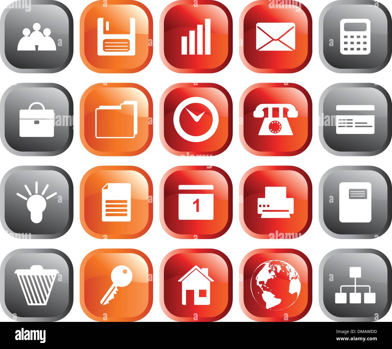 business and office icons set Stock Vector Image & Art - Alamy