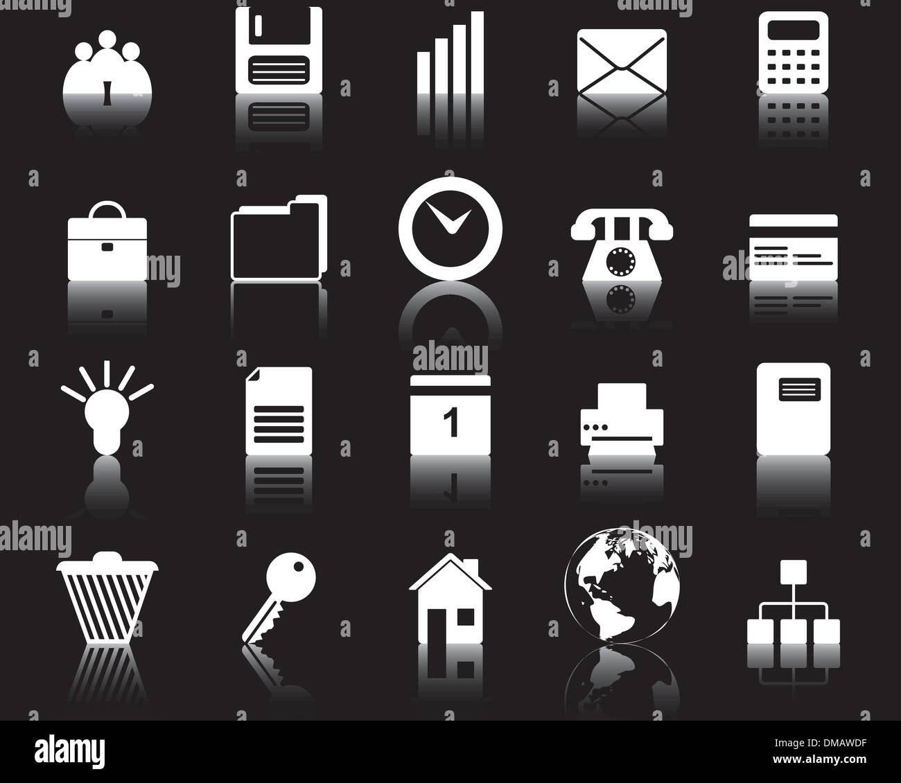 business and office icons set Stock Vector Image & Art - Alamy