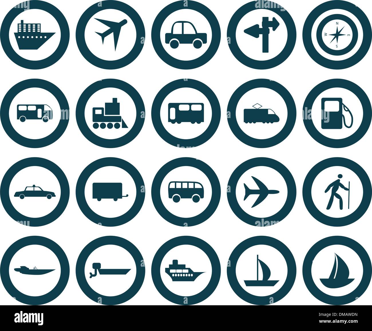 transportation icons set Stock Vector Image & Art - Alamy