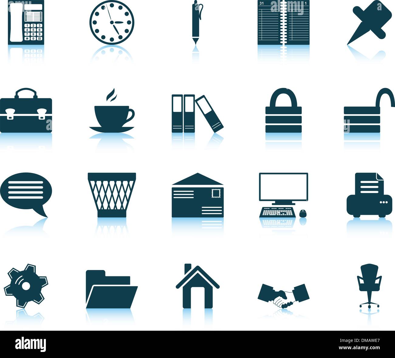 business and office icons set Stock Vector Image & Art - Alamy