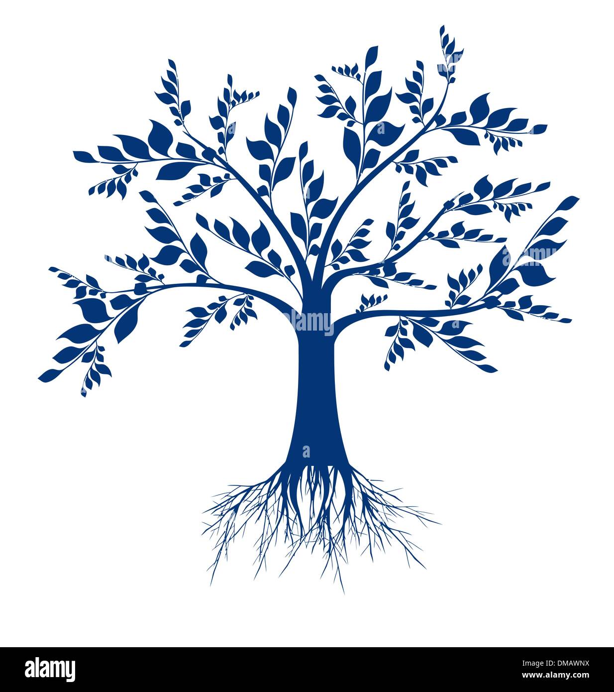 Beautiful tree silhouette Cut Out Stock Images & Pictures - Alamy