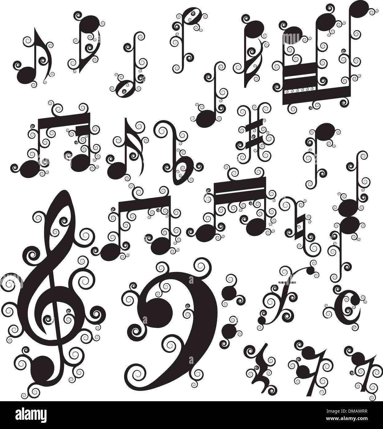 Full Notes Stock Vector Images - Alamy