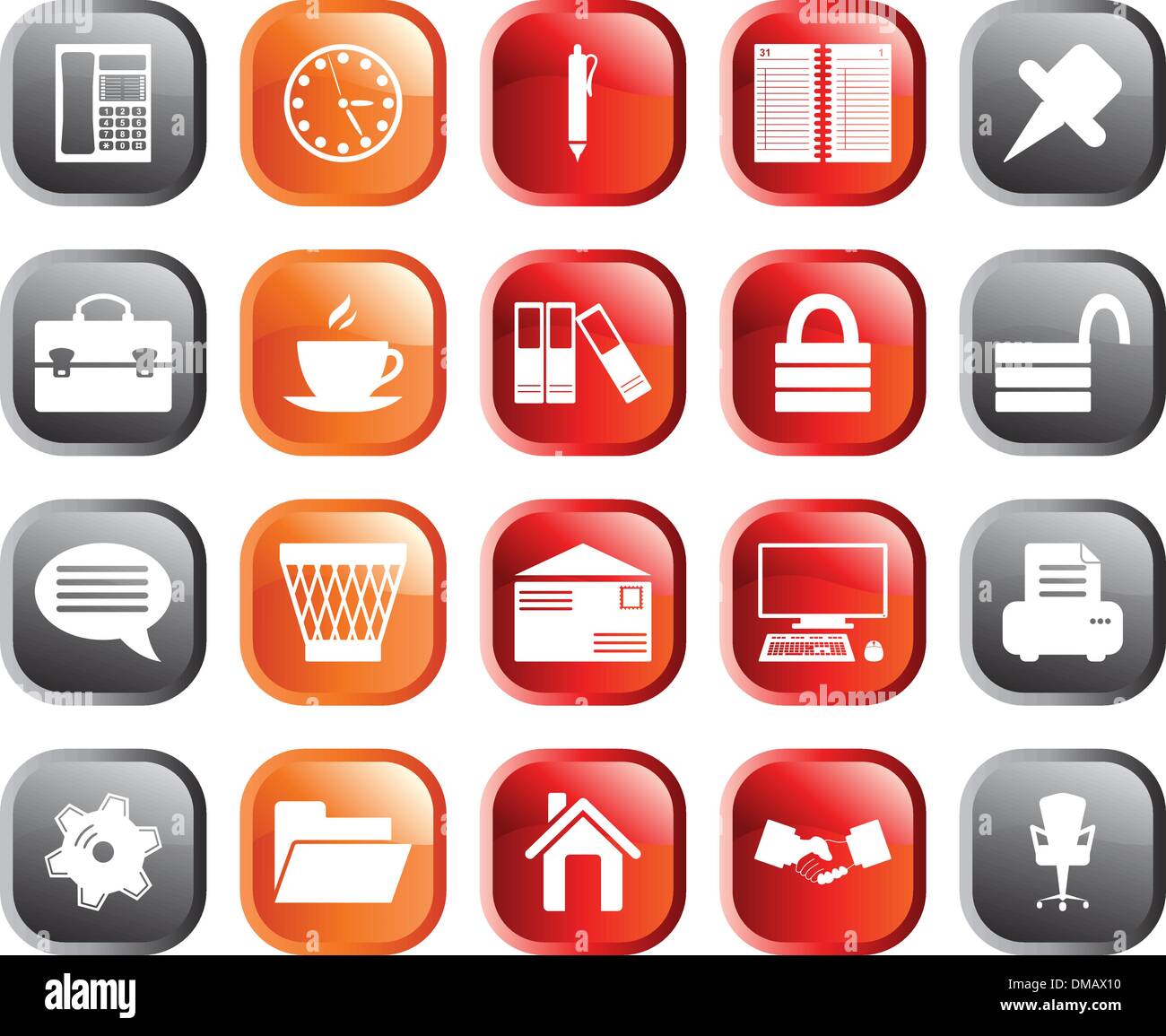 business and office icons set Stock Vector Image & Art - Alamy