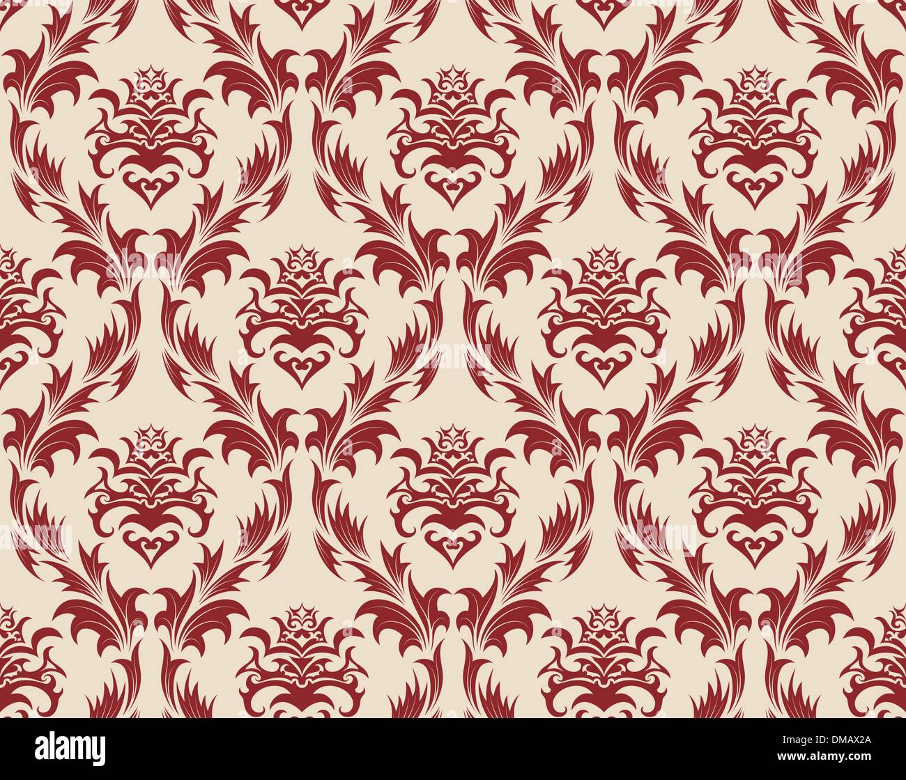 seamless damask pattern Stock Vector Image & Art - Alamy