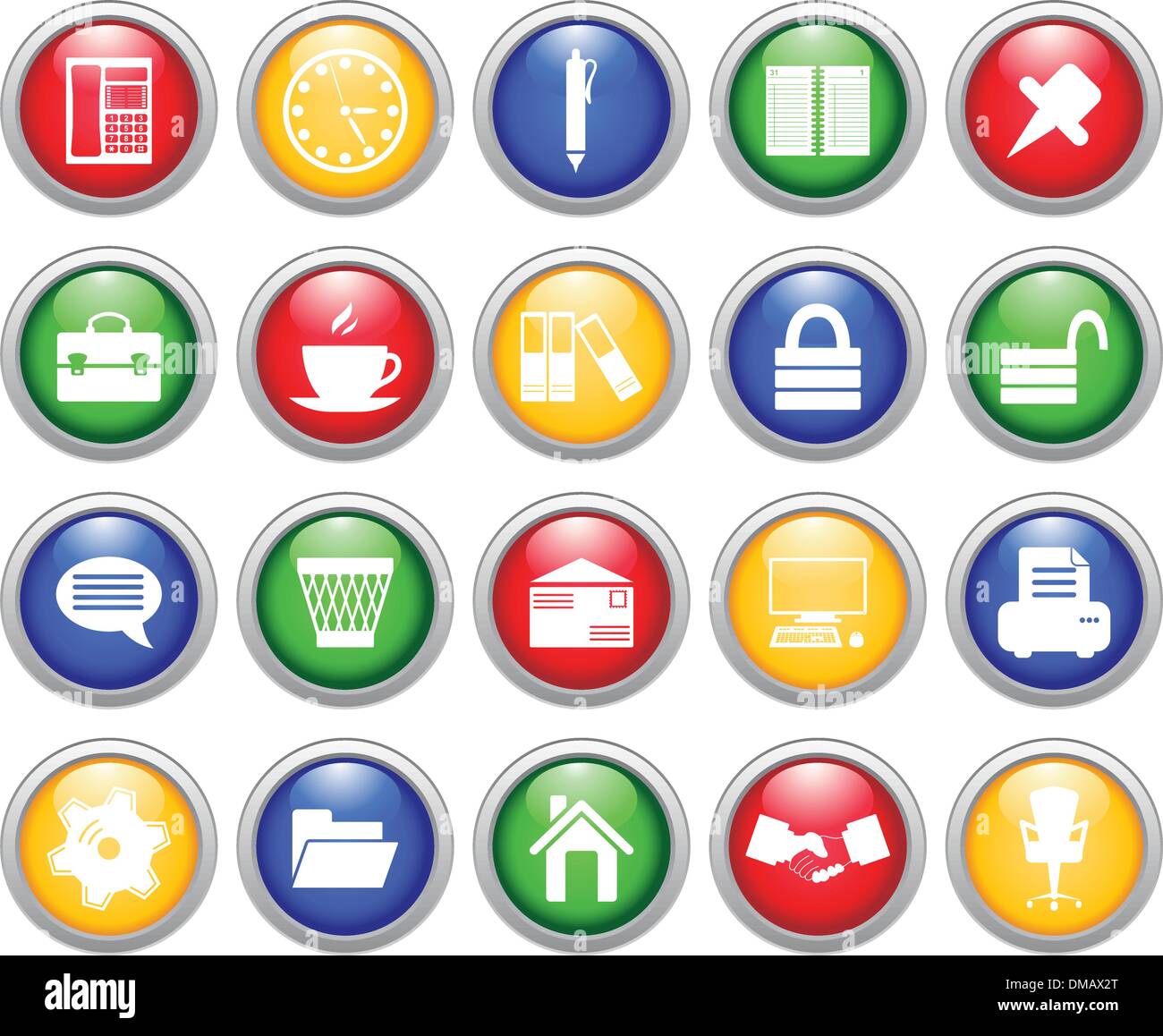 business and office icons set Stock Vector Image & Art - Alamy