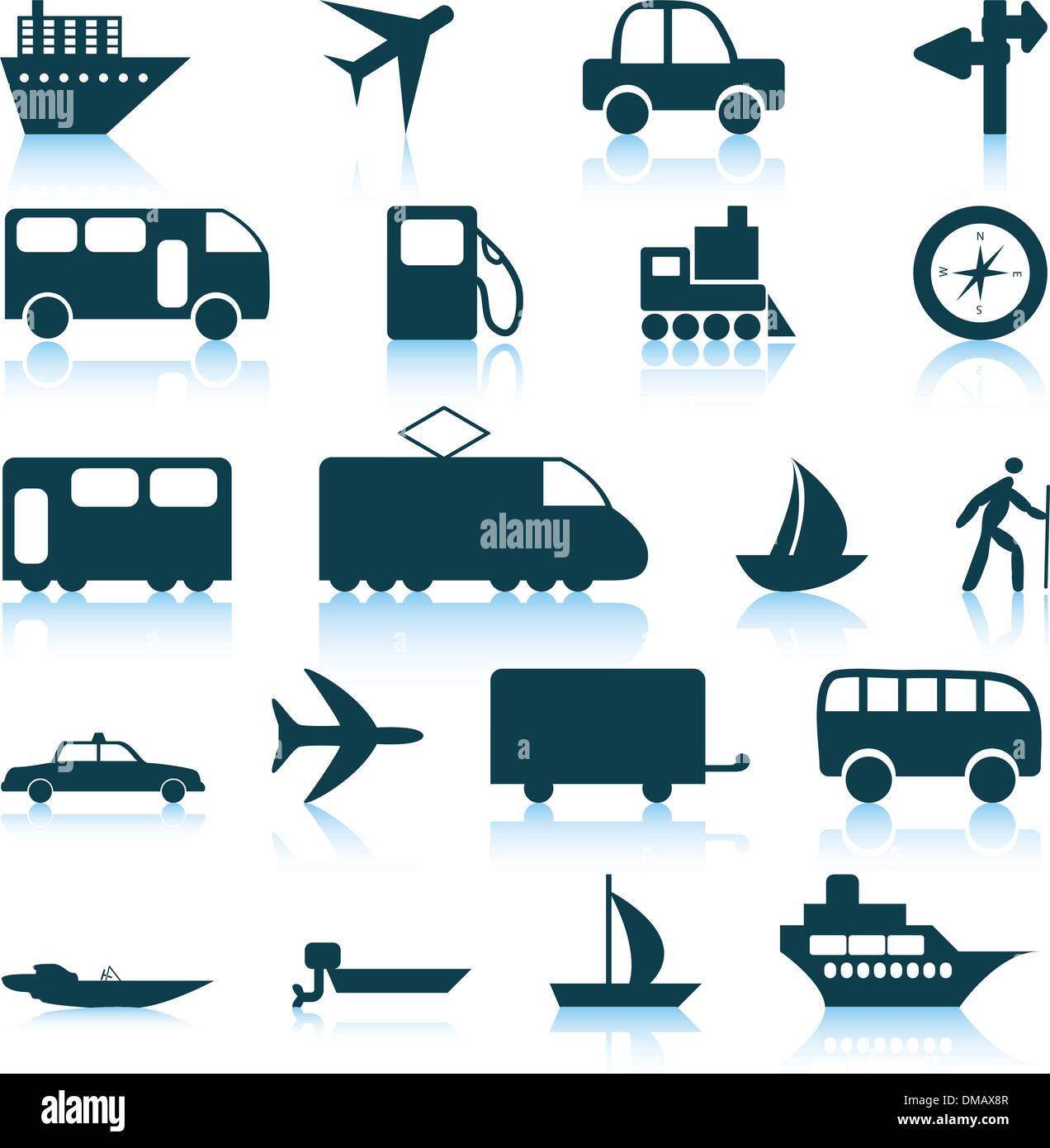 transportation icons set Stock Vector Image & Art - Alamy
