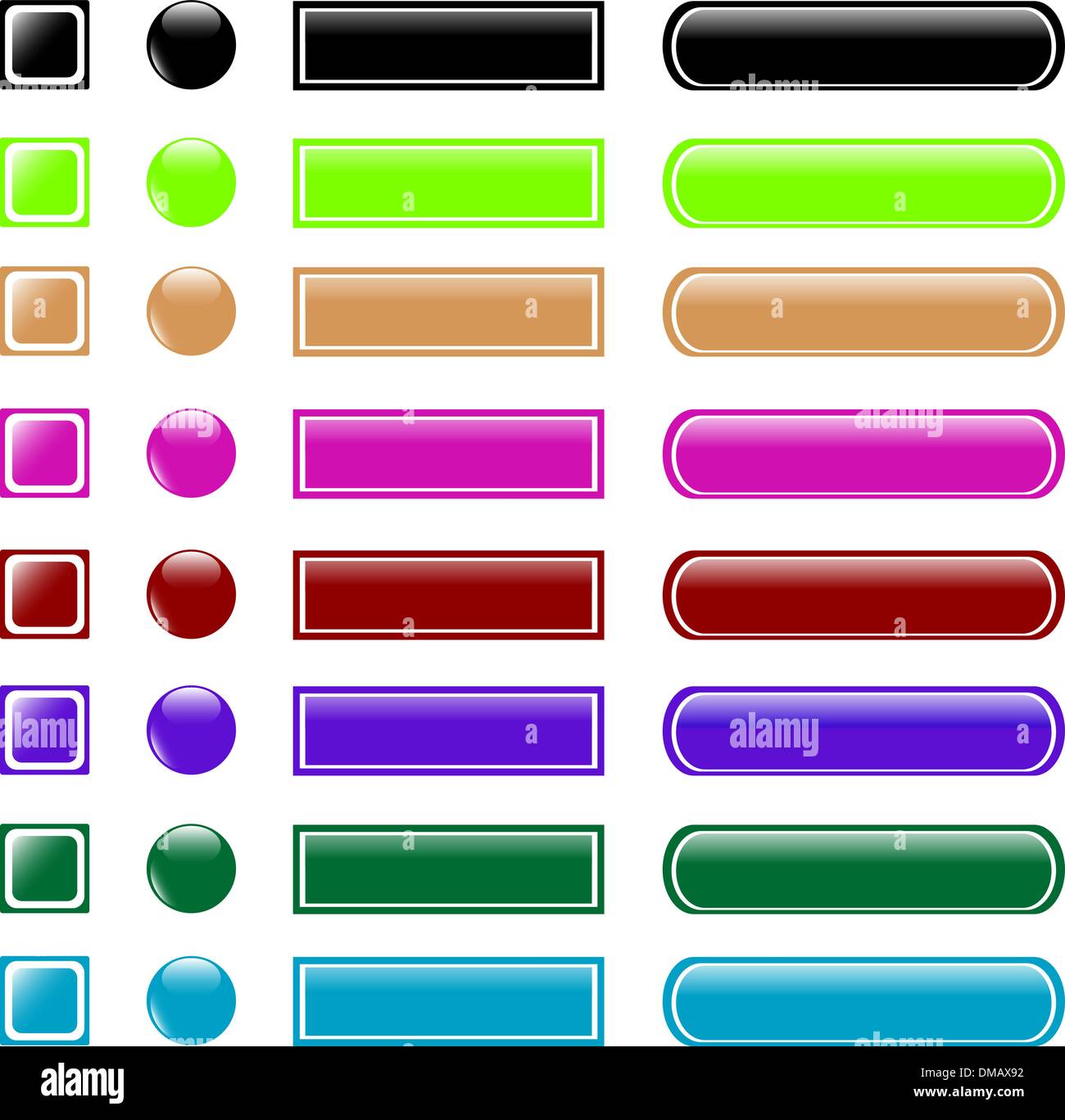 web button set collection Stock Vector Image & Art - Alamy