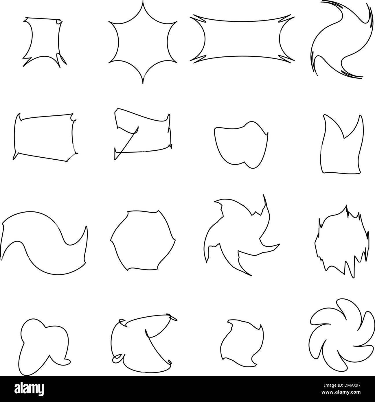 Empty and stylized speech bubbles for text. vector Stock Vector Image ...