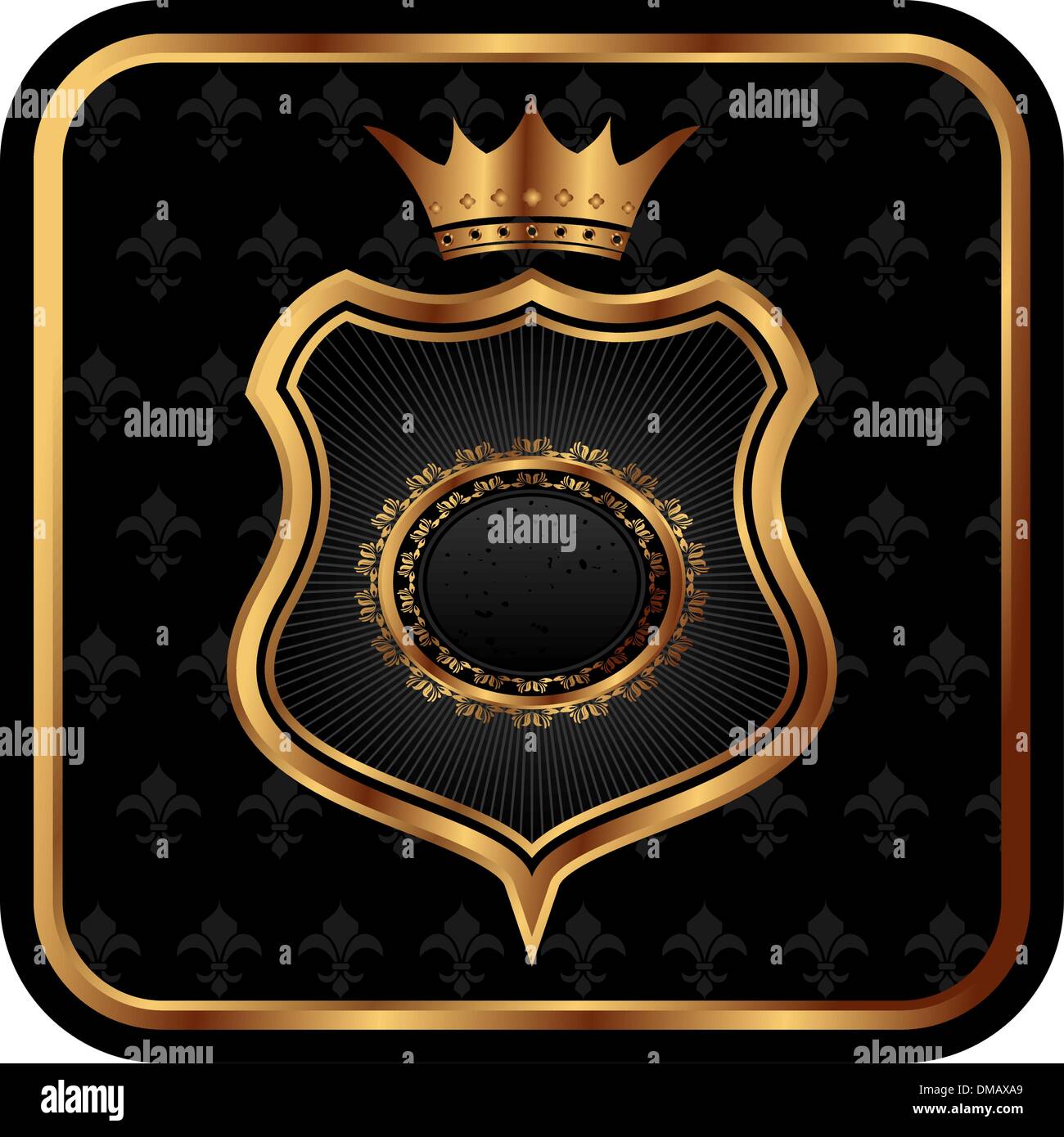 elegant gold heraldry frame Stock Vector Image & Art - Alamy