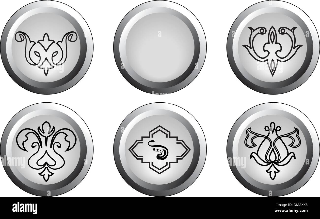 the ethnic symbol button Stock Vector Image & Art - Alamy