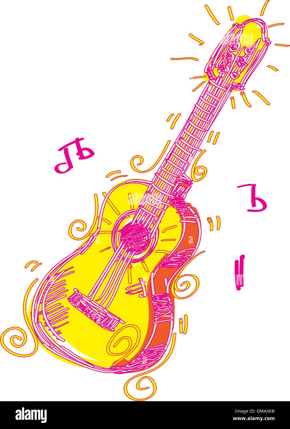 Abstract Guitar Sketchy Stock Vector Image & Art - Alamy