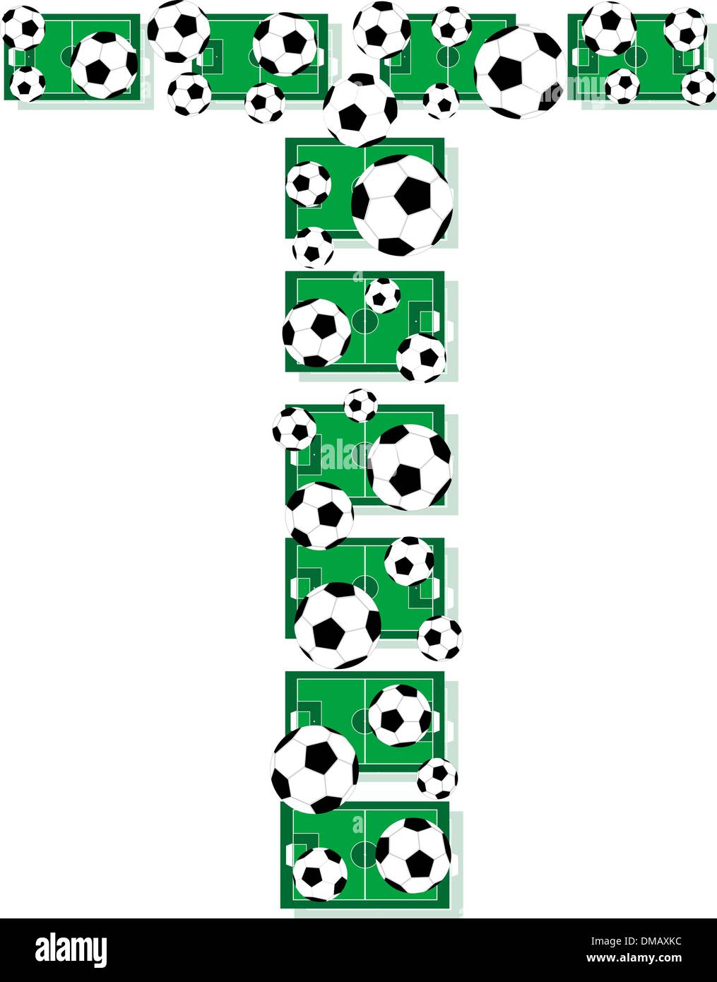 Alphabet football letters made soccer Stock Vector Images - Alamy