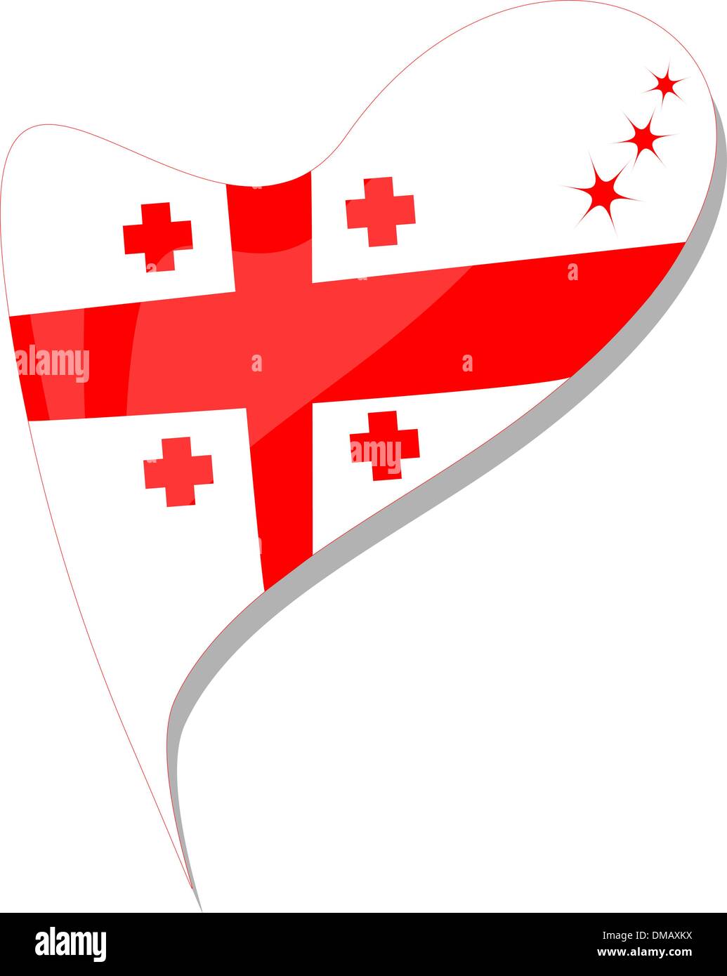 georgia in heart. Icon of georgia national flag. vector Stock Vector ...