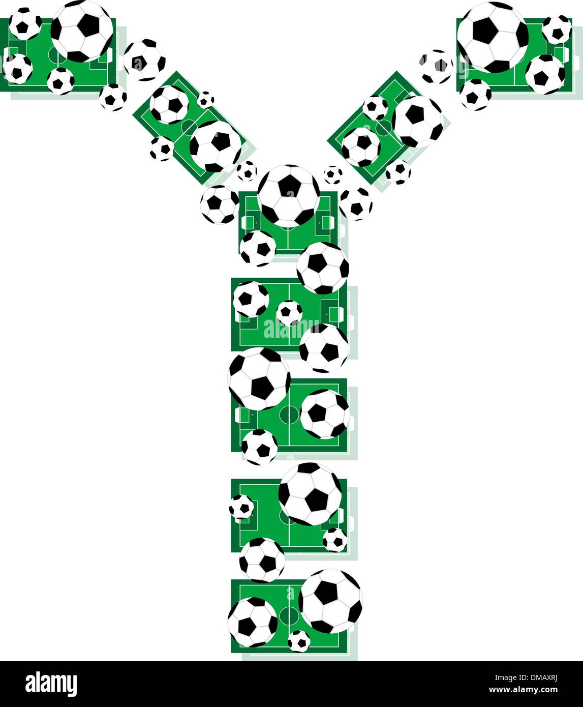 Alphabet football letters made soccer hi-res stock photography and ...