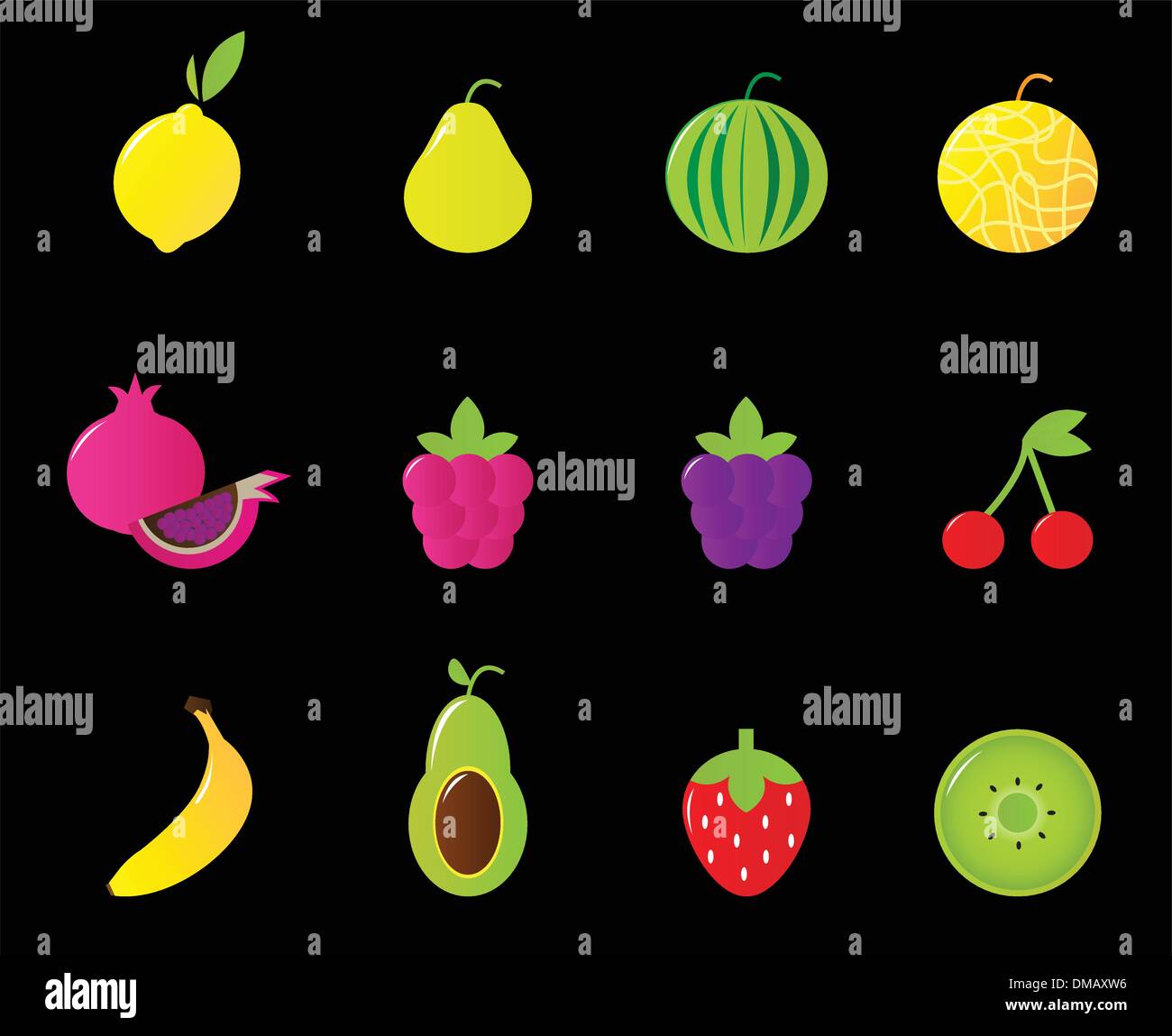 Mixed berries illustration Stock Vector Images - Alamy