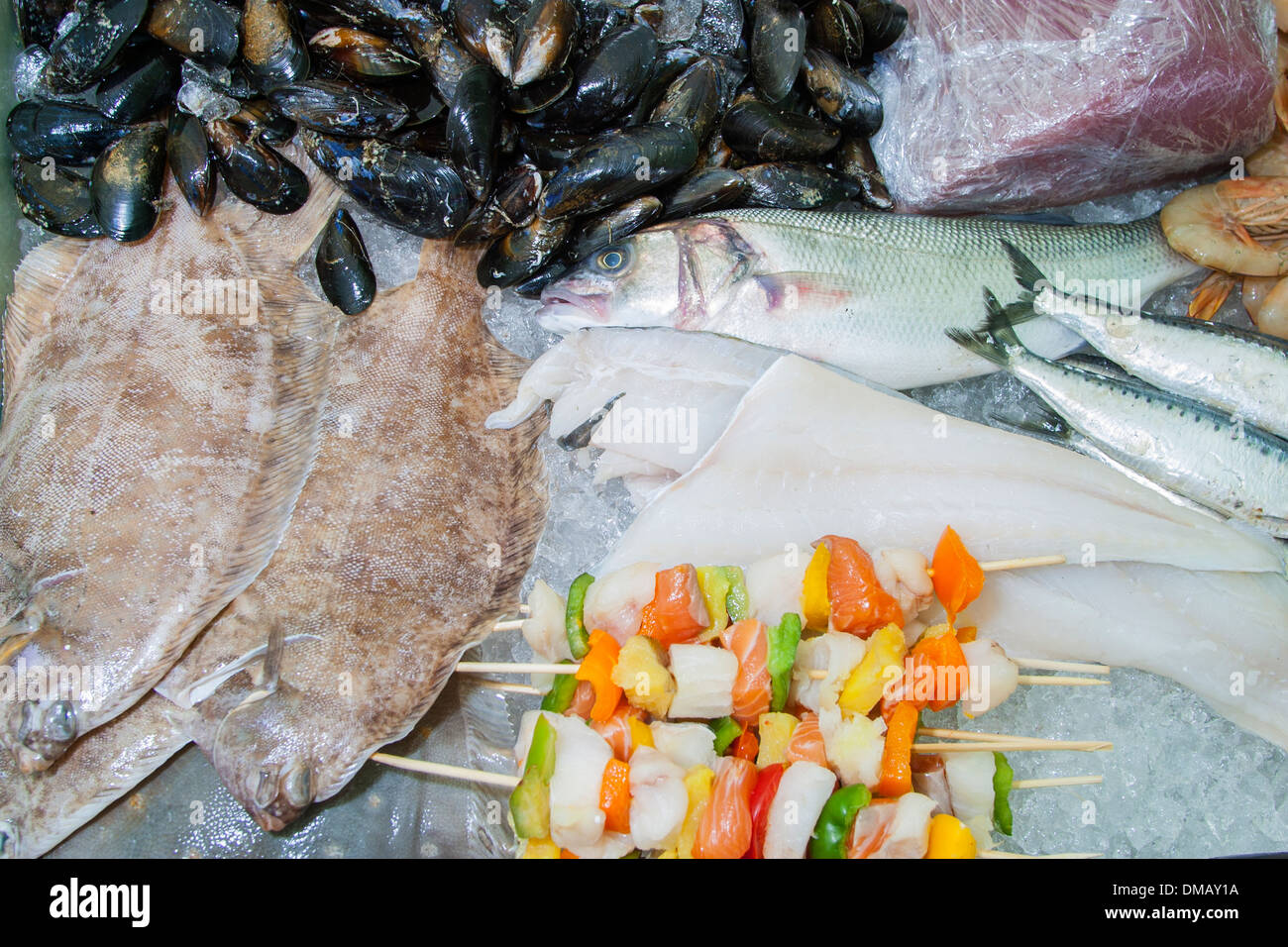 Seafood for sal eat Kingsbridge Farmers market, Kingsbridge, Devon, UK ...
