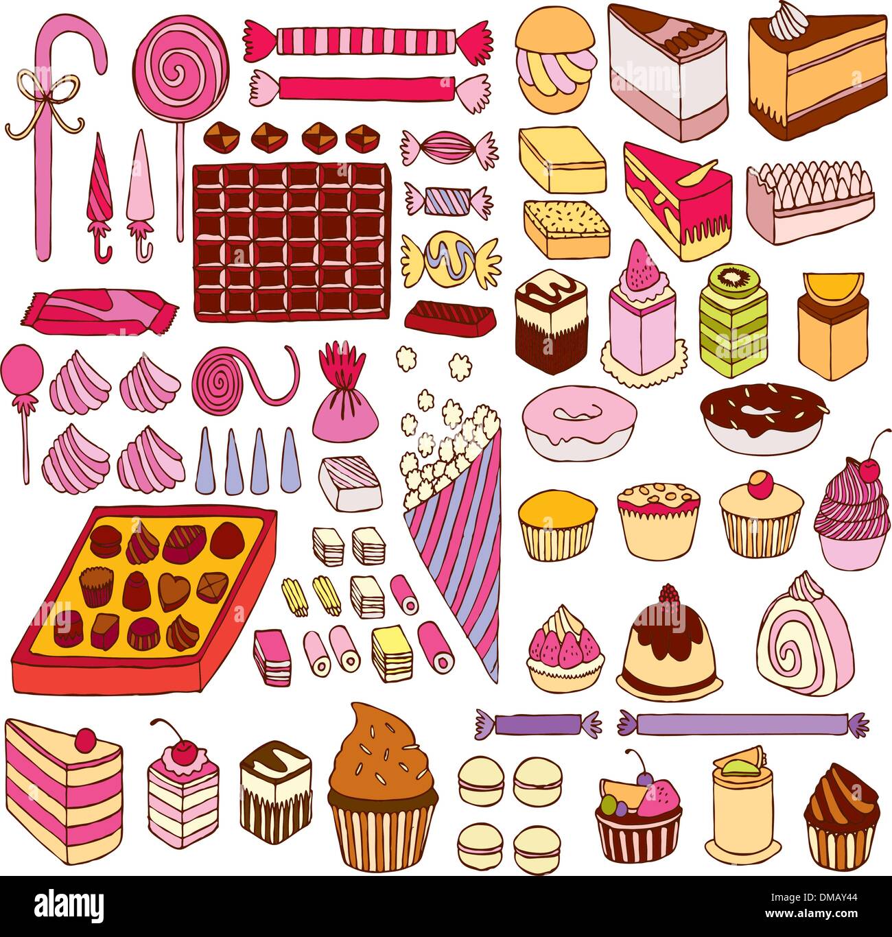 Set of vector sweets Stock Vector Image & Art - Alamy