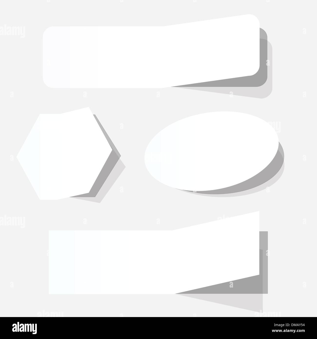 Blank White advertising coupons set. vector Stock Vector Image & Art ...