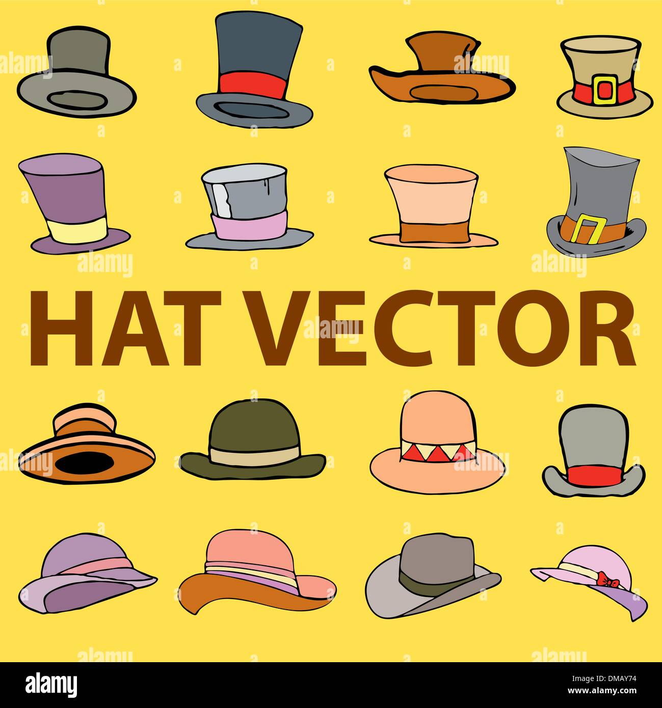 fashion hat vector illustration Stock Vector Image & Art - Alamy
