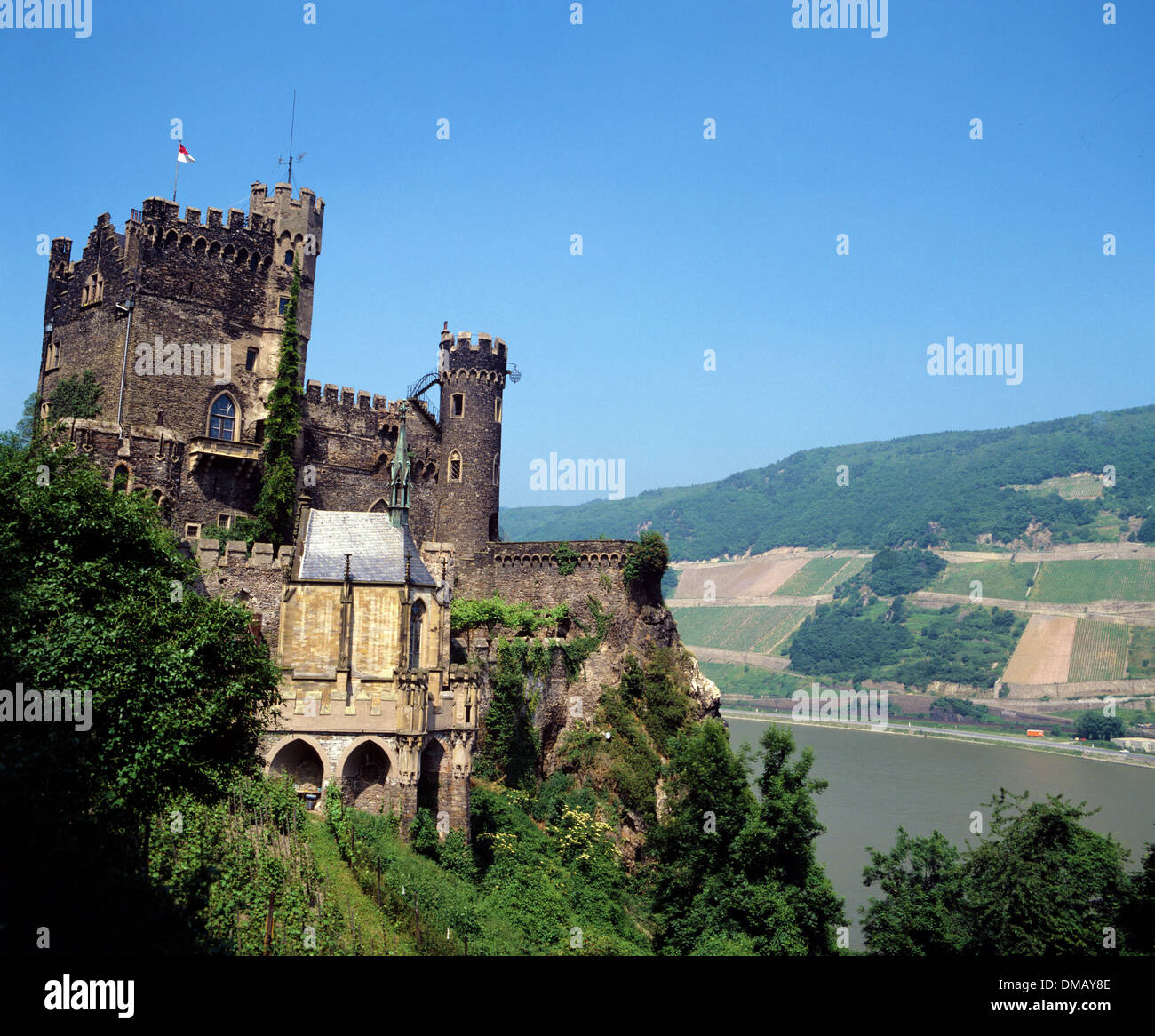 View of the Rheinstein Castle, Germany, Europe Stock Photo - Alamy