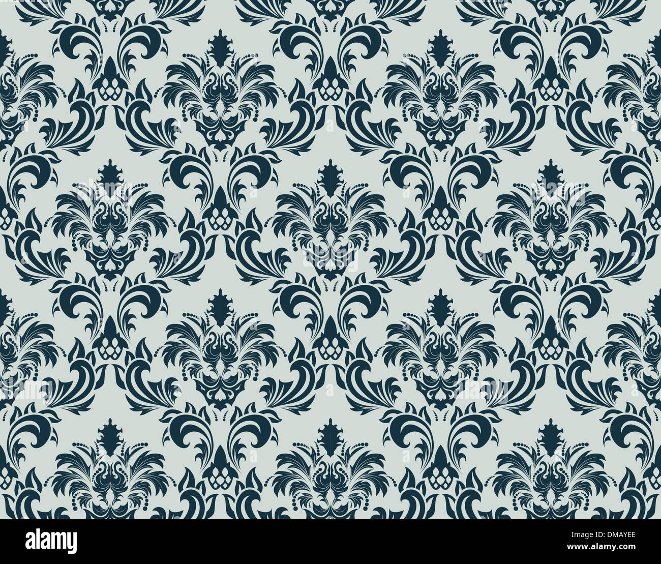 seamless damask pattern Stock Vector Image & Art - Alamy