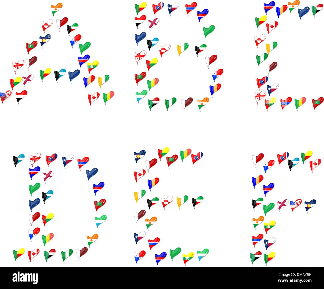Flags with letters vector vectors hi-res stock photography and images ...