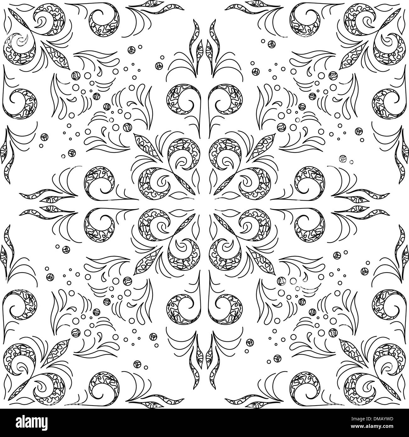 Abstract floral background vector vectors Black and White Stock Photos ...
