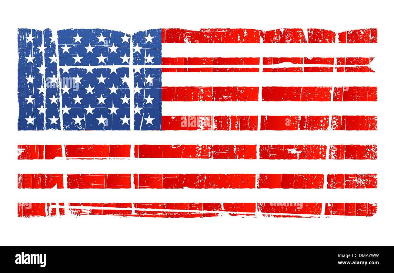 Distressed American national flag Stock Vector Image & Art - Alamy