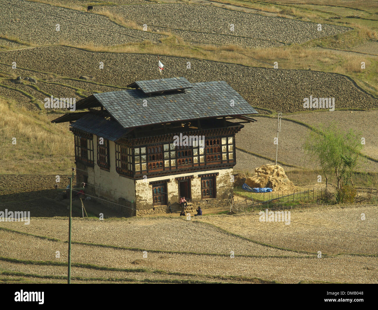 A typical Bhutanese farm house,Bhutan Stock Photo - Alamy