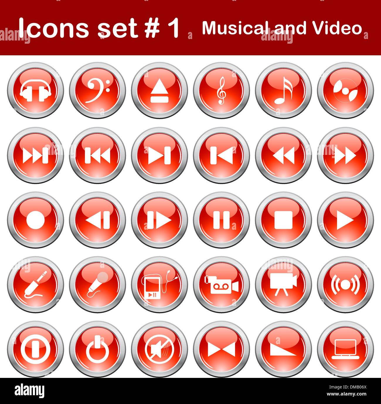musical icons set Stock Vector Image & Art - Alamy