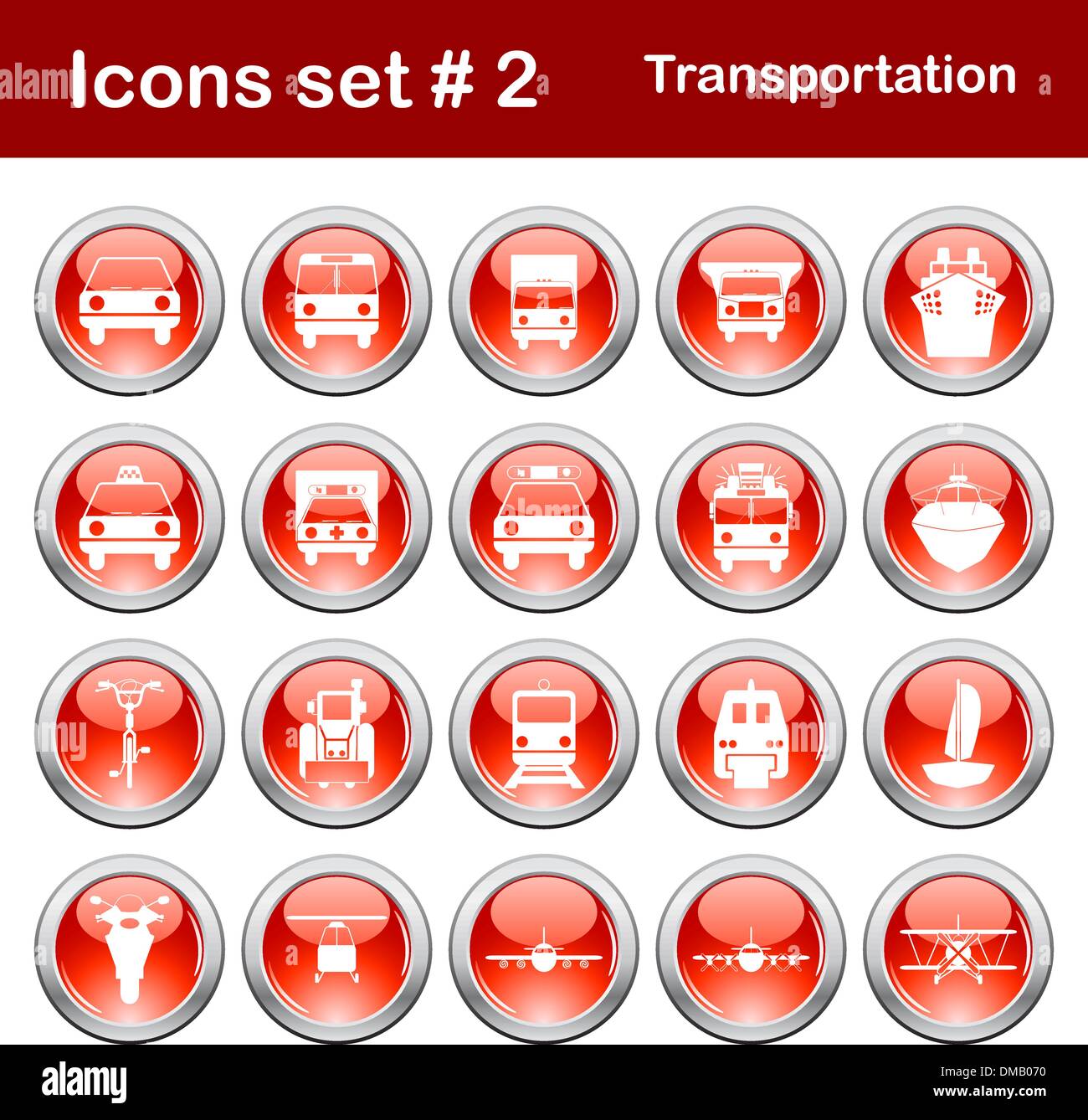 transportation icons set Stock Vector Image & Art - Alamy