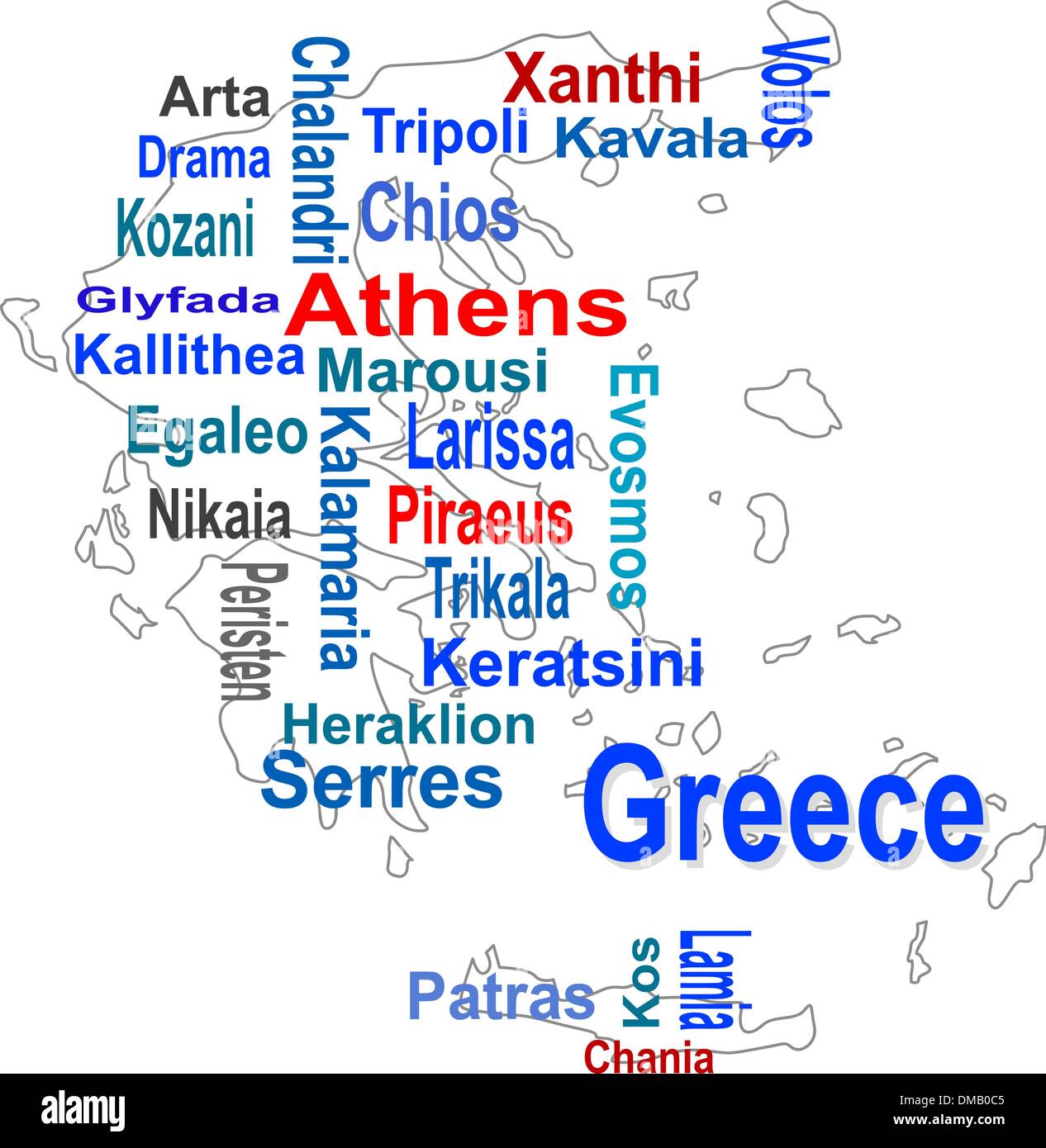 Greece word cloud Stock Vector Images - Alamy