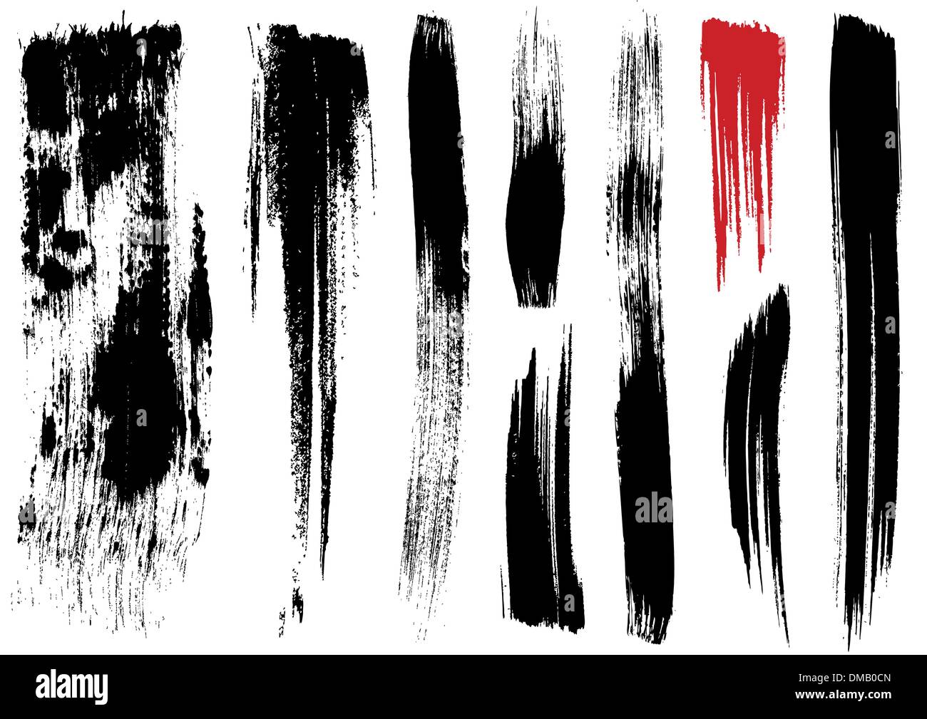 Collection of highly detailed vector illustration brushes - set Stock ...