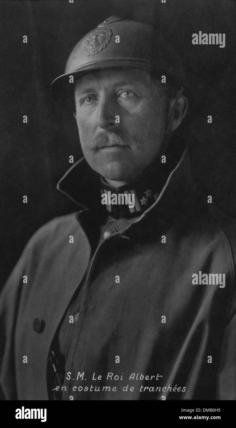 Albert I of Belgium, Military Portrait, World War I Stock Photo - Alamy