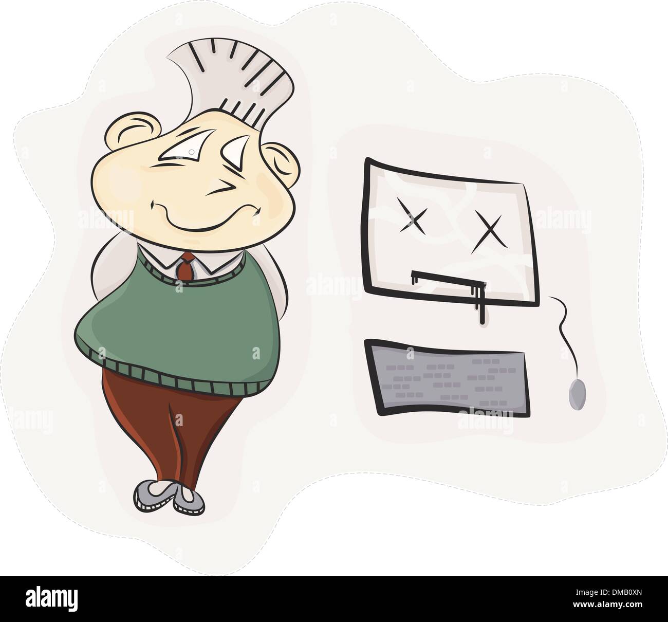 Sad worker office Stock Vector Images - Alamy