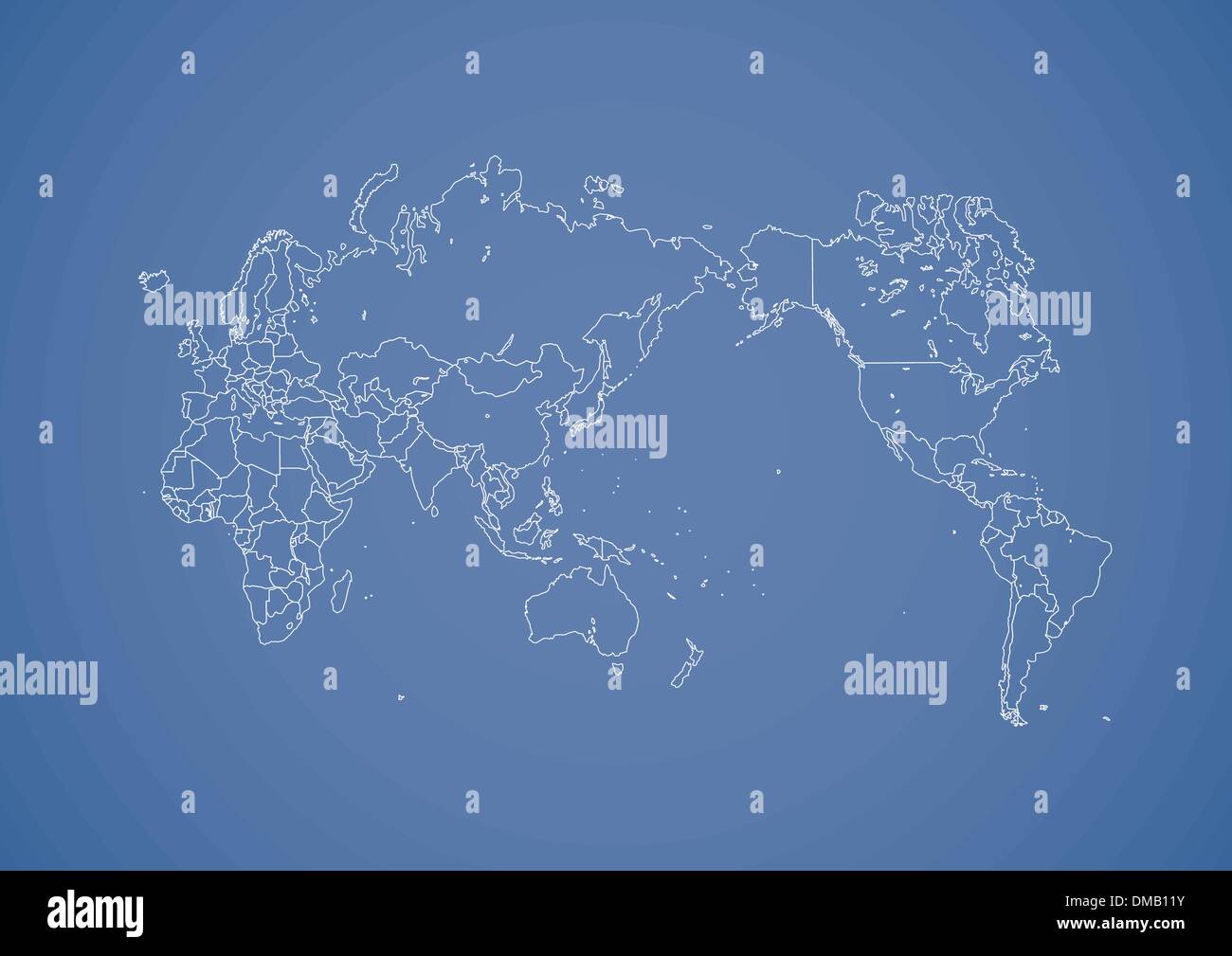 Australia on simple blue Stock Vector Images - Alamy