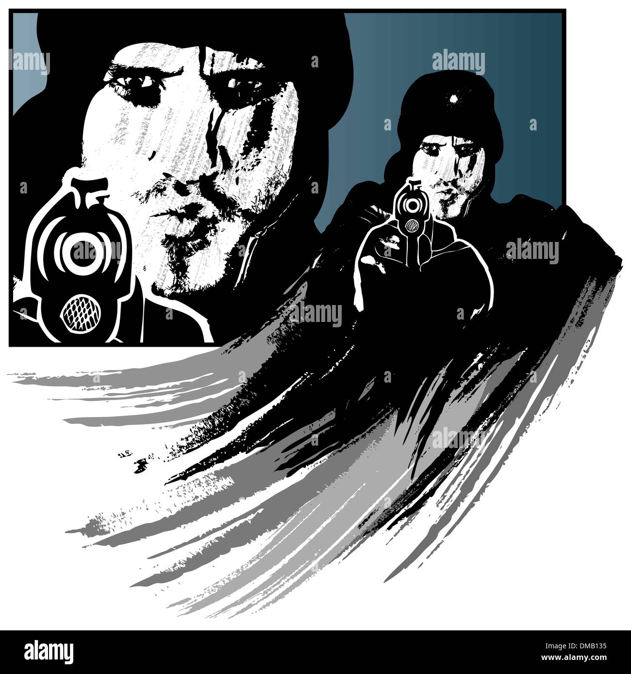 Gunman silhouette hi-res stock photography and images - Alamy