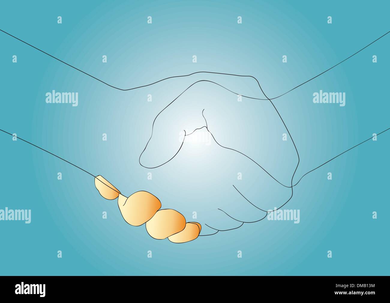 Two hands shaking Stock Vector Images - Alamy