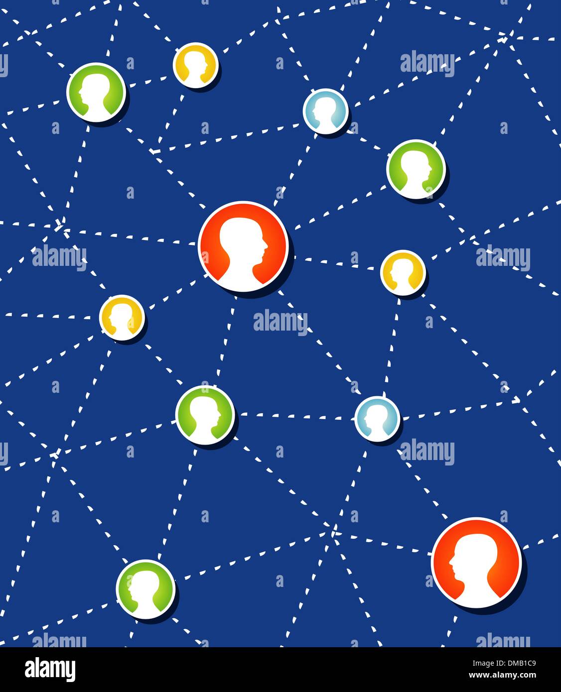 Social network connection diagram Stock Vector Image & Art - Alamy