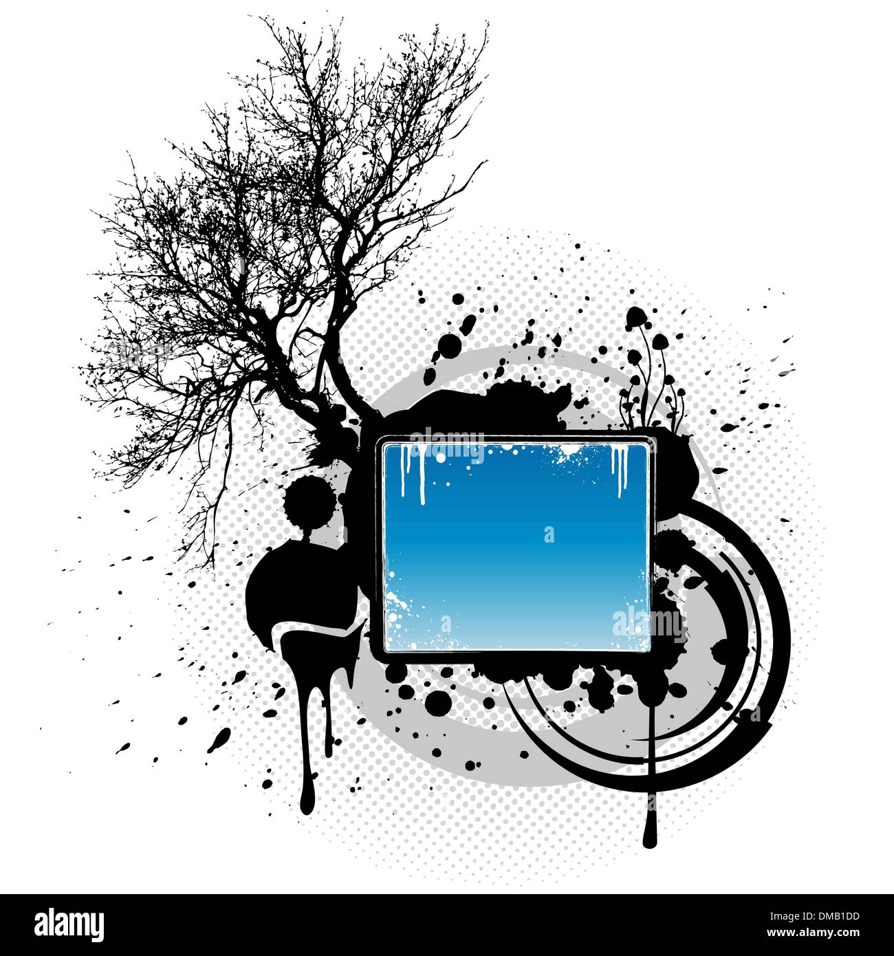 Grunde tree splatter design element Stock Vector Image & Art - Alamy