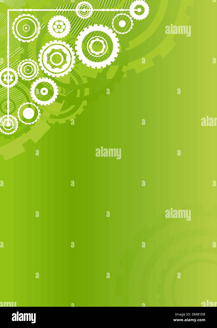 Technological clockwork green vertical background Stock Vector Image ...