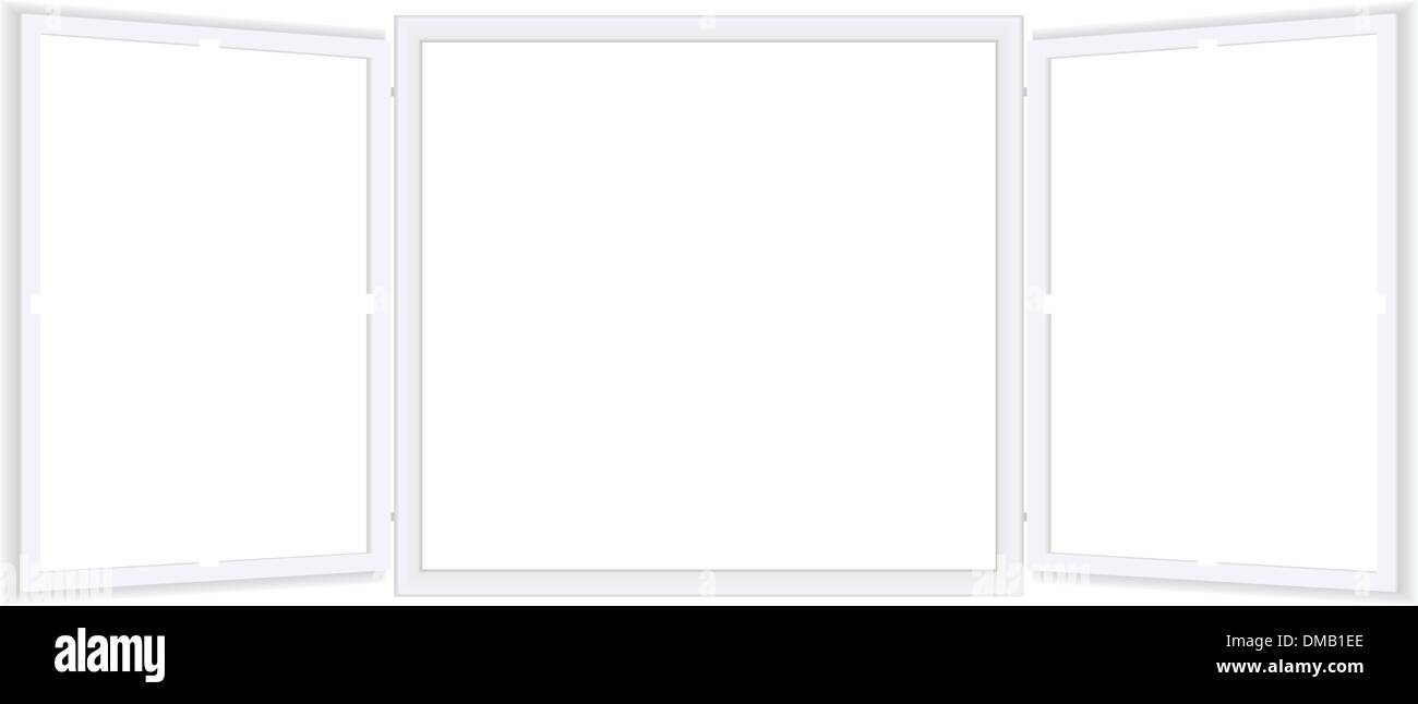 Vector illustration of an open window with shades Stock Vector Image ...