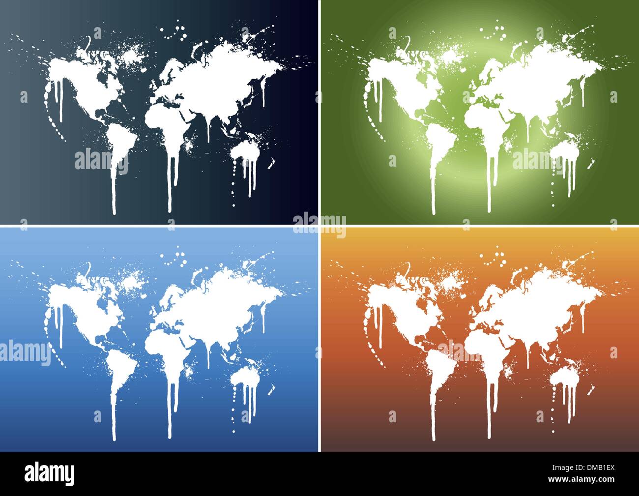 World map splatter backgrounds Stock Vector Image & Art - Alamy