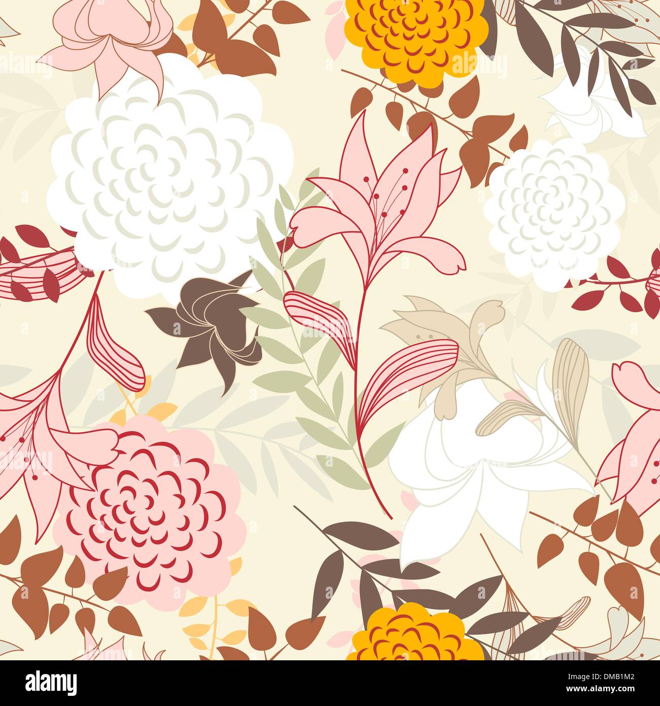 seamless floral background Stock Vector Image & Art - Alamy