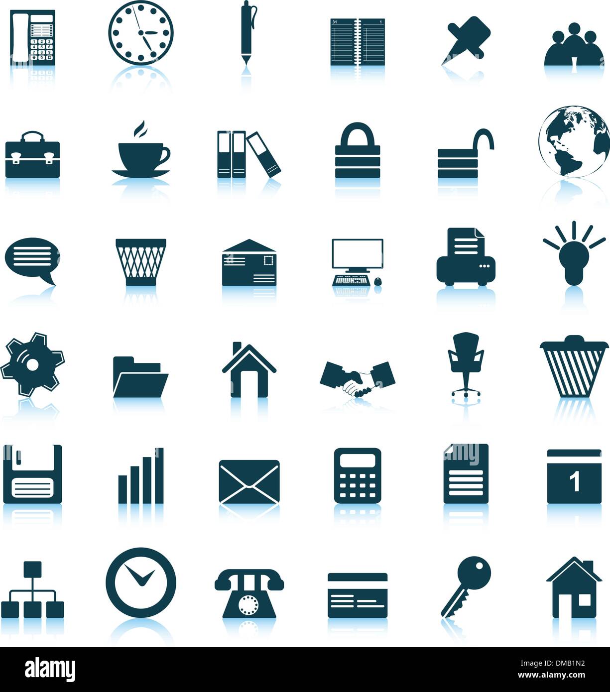 business and office icons set Stock Vector Image & Art - Alamy